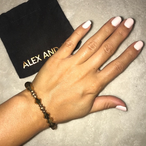Alex and Ani | Jewelry | Alex And Ani Shiny Gold Beaded Bangle | Poshmark